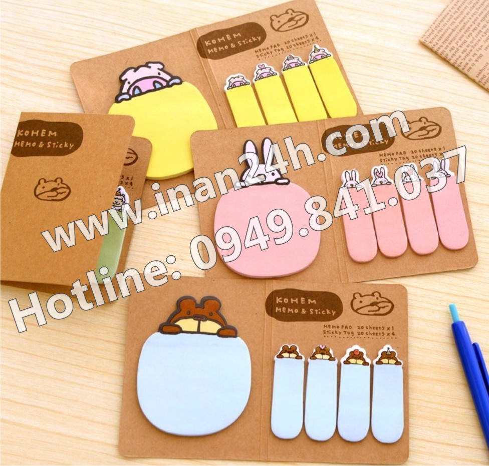 In Giấy note có keo / Quyển sổ note / Sticky note / in cuốn note / in ...